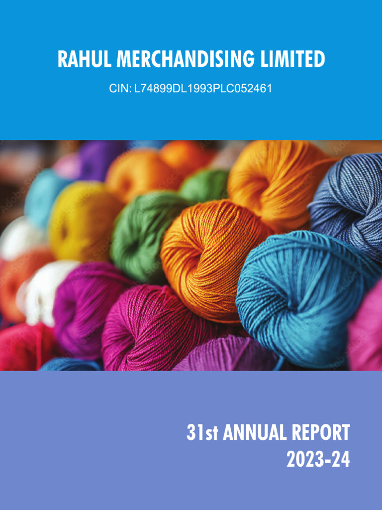 Annual Report Rahul Merchandising | PDF | Login | Mortgages