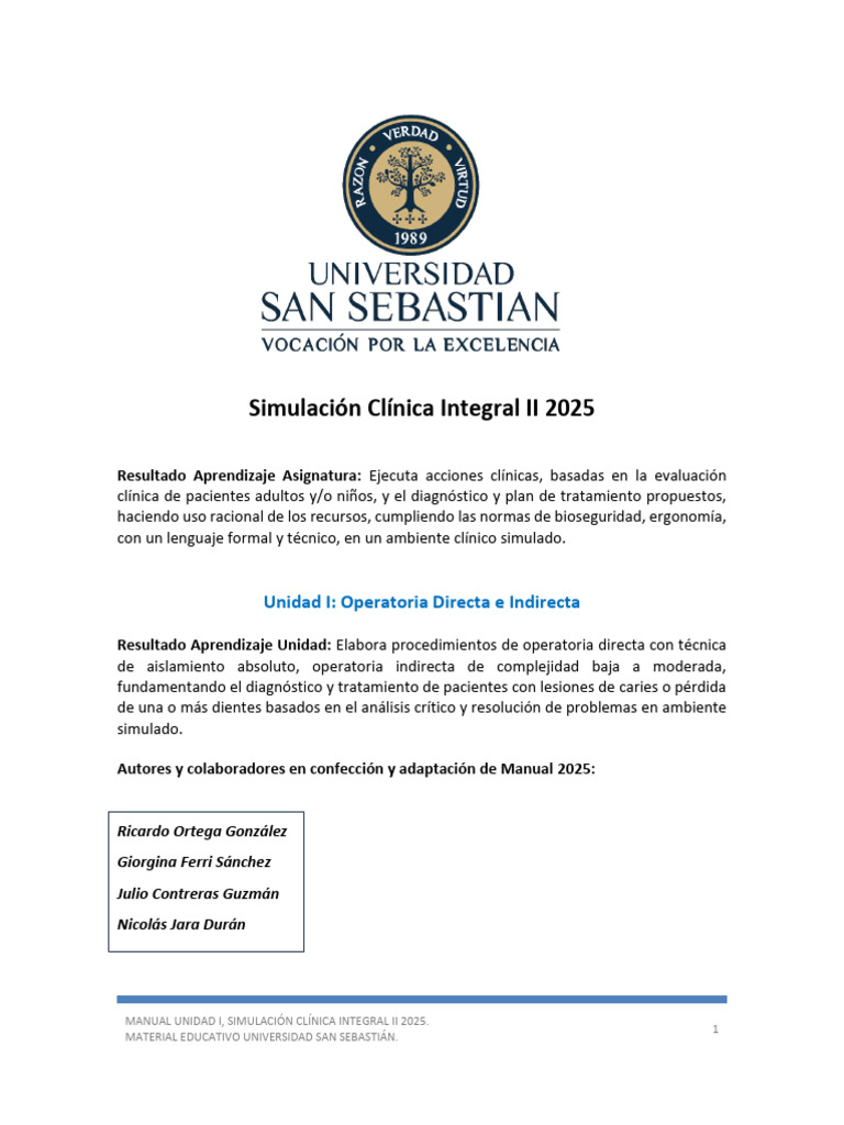 Manual SCI II Unidad I 2025 | PDF