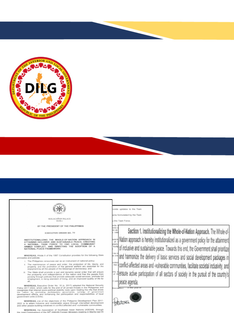 Localization of EO 70 (RCSP and SBDP) | PDF | Government | Philippines