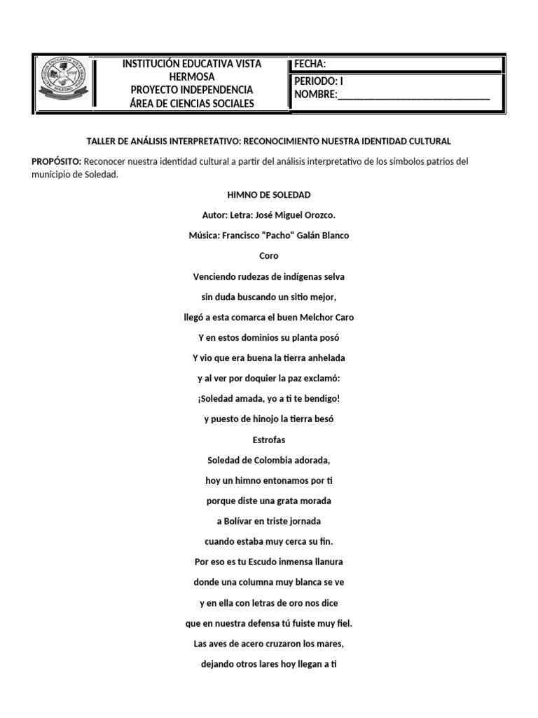 Himno de Soledad: Análisis y Reflexión | PDF
