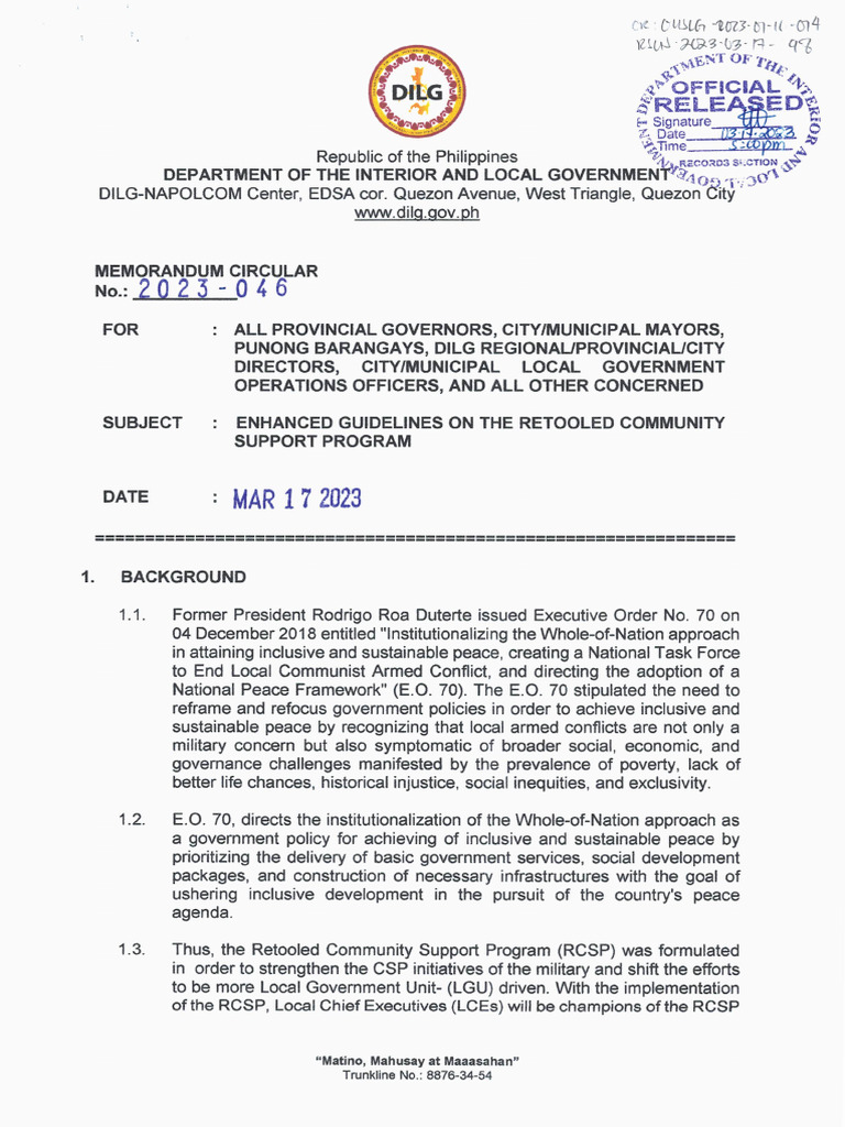 ENHANCED RCSP GUIDELINES | PDF