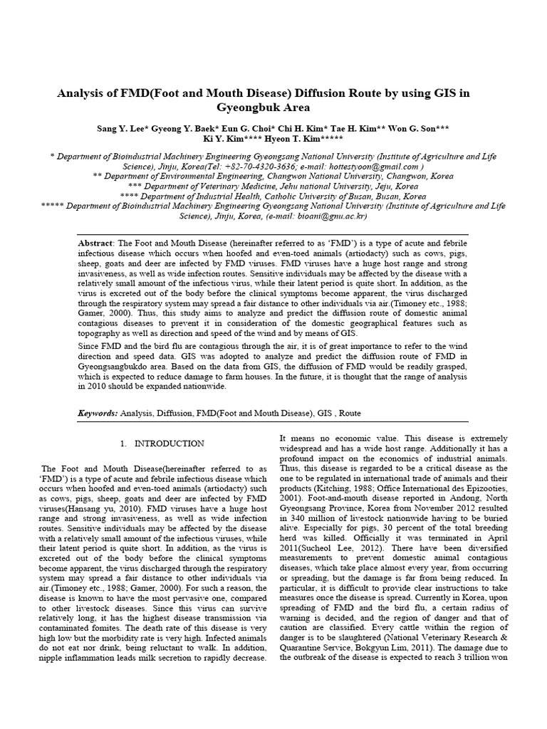 Analysis-of-FMD-Foot-and-Mouth-Disease--Diffusion-Route_2013_IFAC-Proceeding | PDF | Animal ...