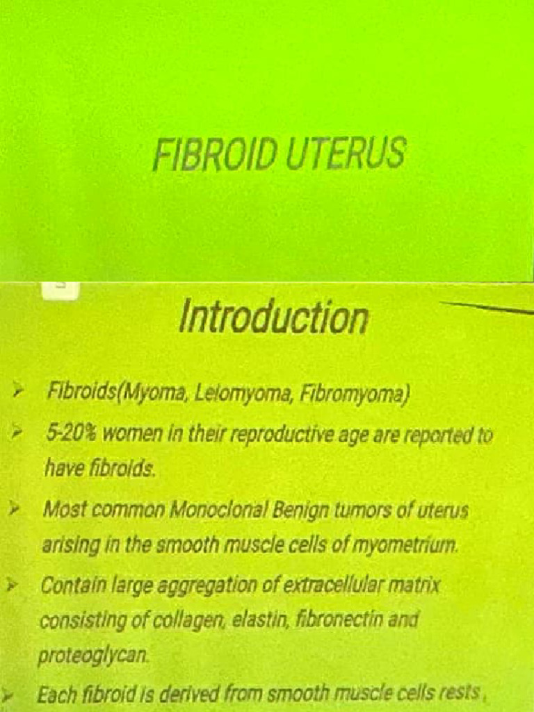 Fibroid Uterus | PDF