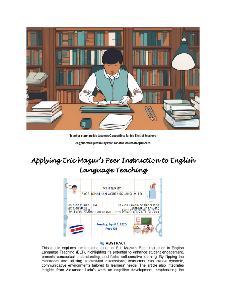 Enhancing ELT with Mazur's Peer Instruction | PDF | Learning | Language ...