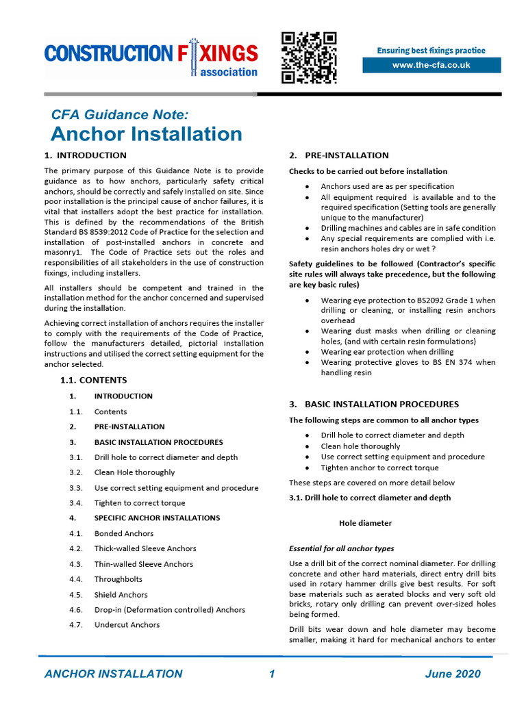 GN Anchor Installation | PDF | Drill | Drilling