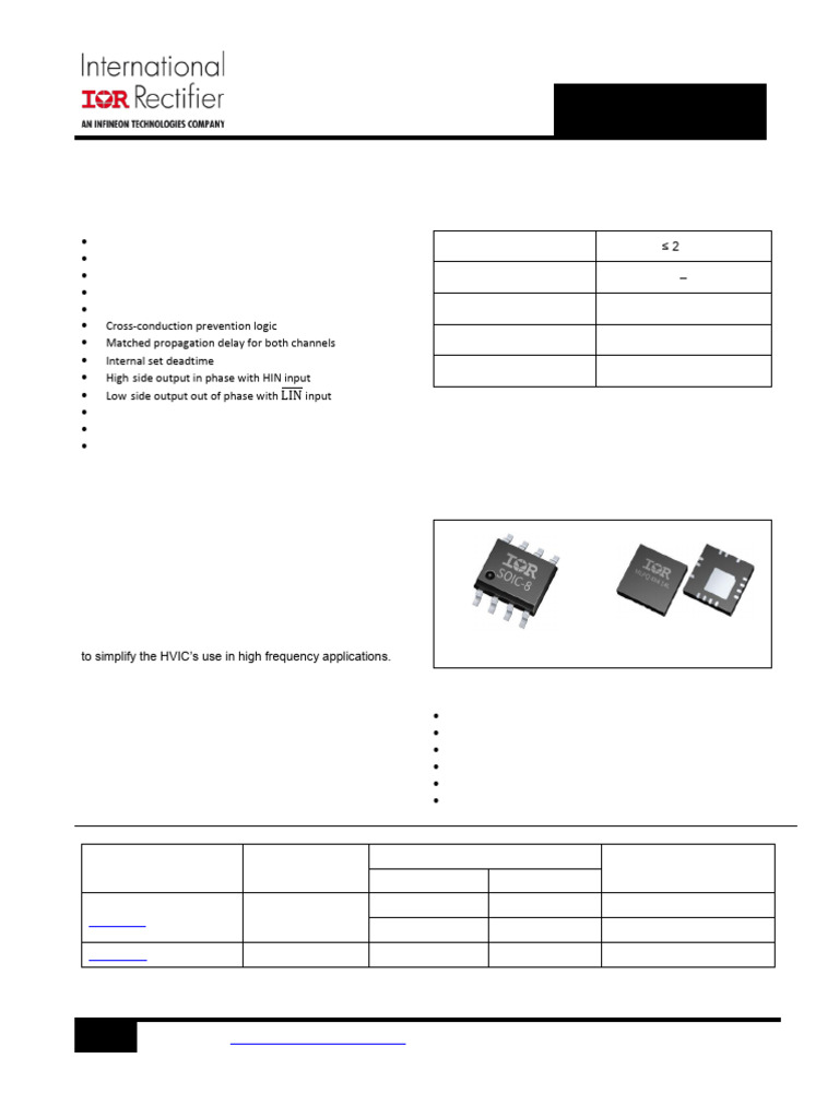 Infineon IRS2007S M DataSheet v01 01 en | PDF | Logic Gate | Electrical Engineering