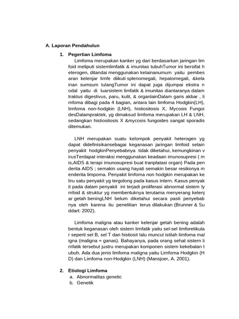 Panduan Lengkap Limfoma: Gejala & Pengobatan | PDF