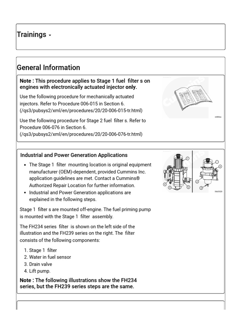 Fuel Filter (Stage 1) | PDF | Valve | Pump