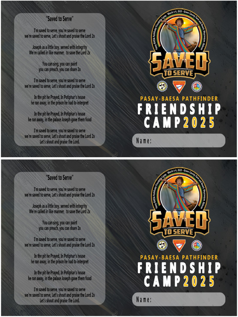 Pathfinder Camp 2025 Program | PDF