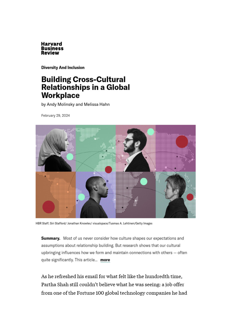 Building Cross-Cultural Relationships in A Global Workplace | PDF ...