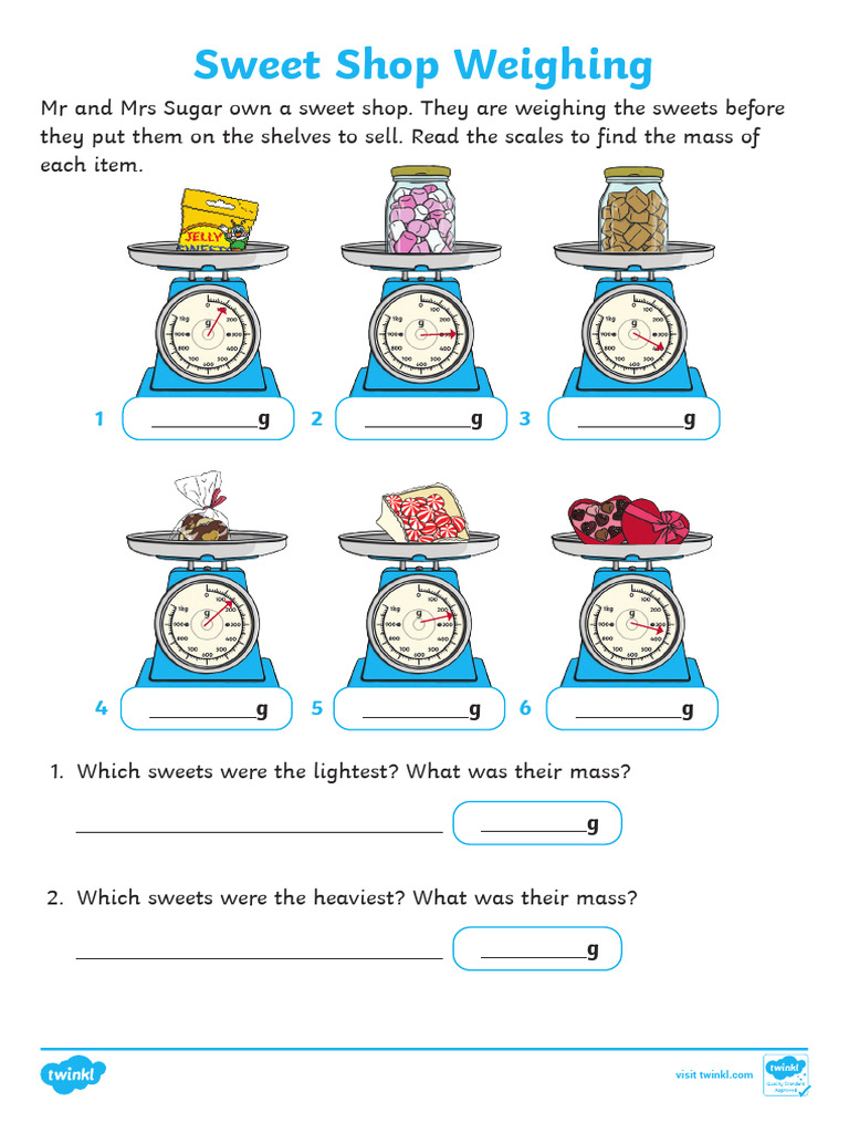 Mass Homework Sheet | PDF