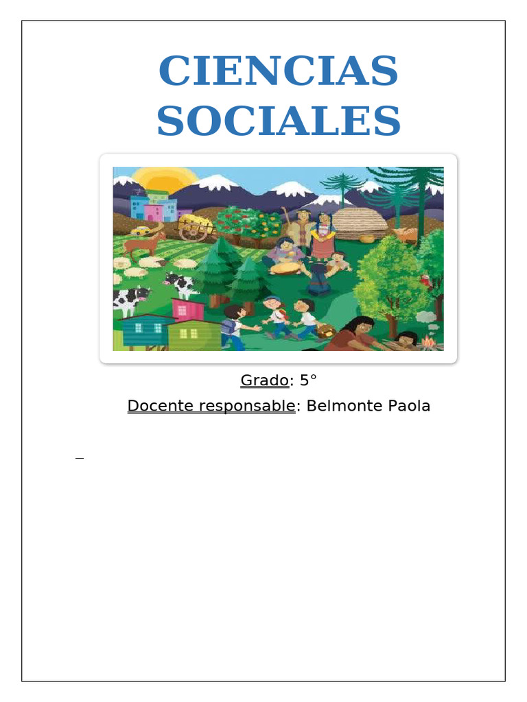 Secuencia Ciencias Sociales 5 Grado Abril 2024 | PDF | Montañas | Sociedad