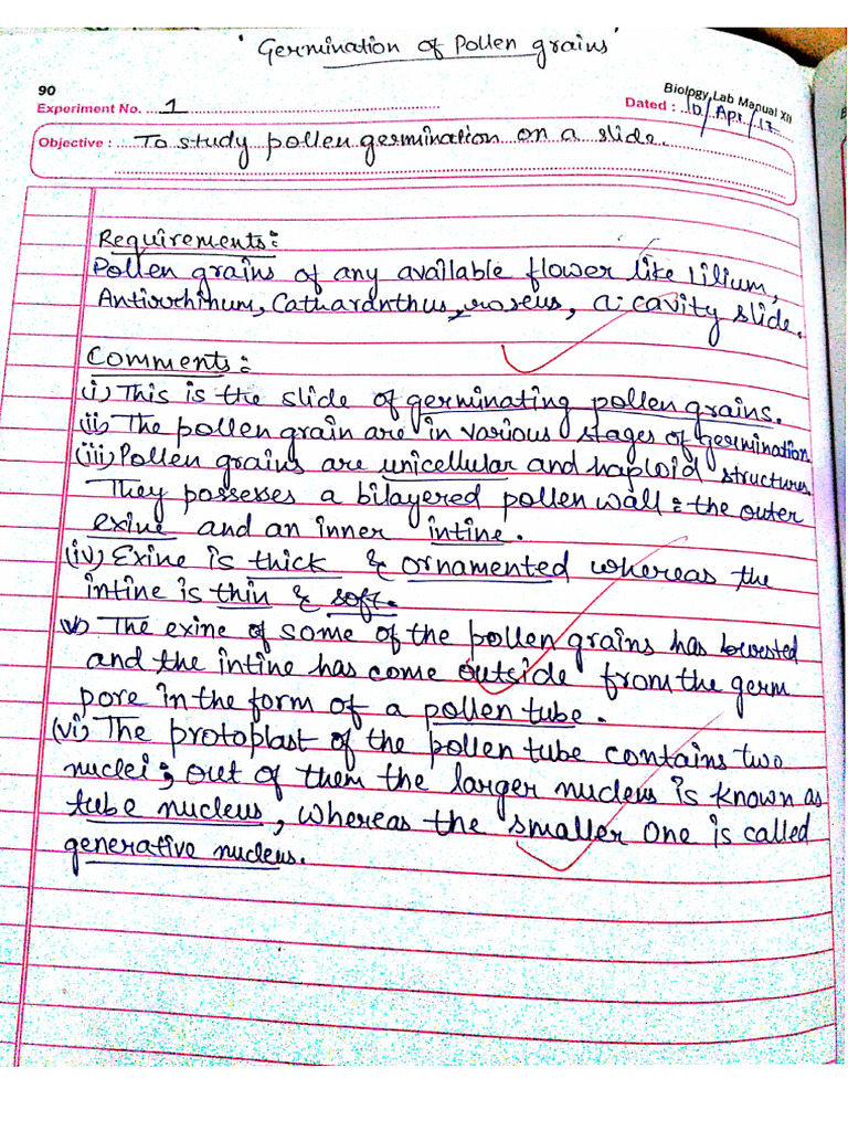 Biology Practical File Class XLL | PDF