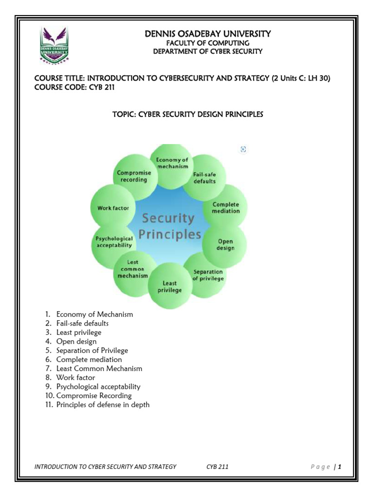 Cyb 211-Lecture 3-Cyber Overview | PDF | Security | Computer Security