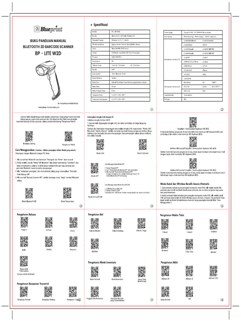 Manual Book Scanner BP Lite W2D | PDF