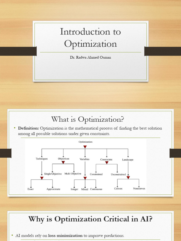 Understanding Optimization in AI | PDF | Mathematical Optimization ...