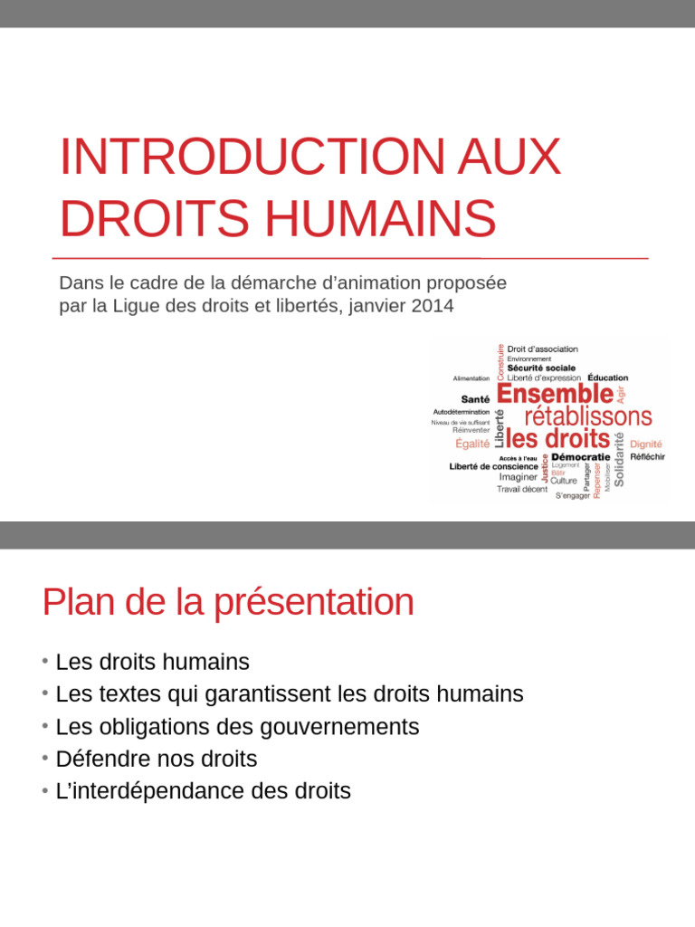 Introduction aux droits humains essentiels | PDF | Droits de l'homme ...