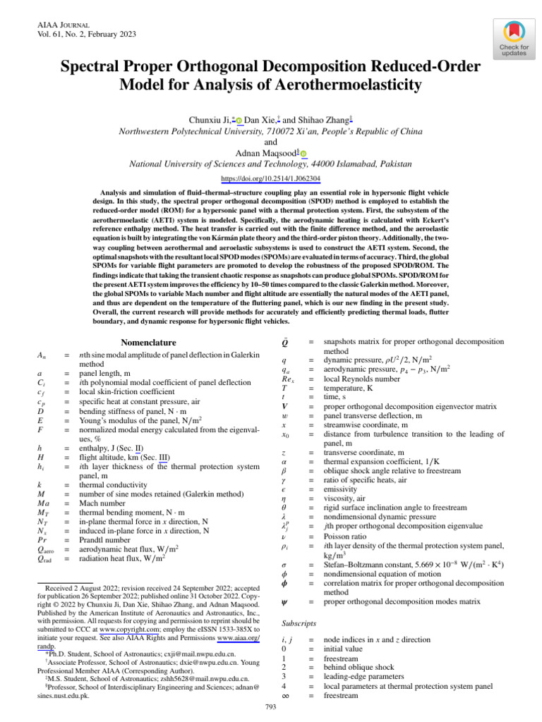 Ji Et Al 2022 Spectral Proper Orthogonal Decomposition Reduced Order Model for Analysis of ...