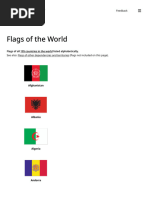 287 World Flags with Names List | PDF | Semiotics | Collecting