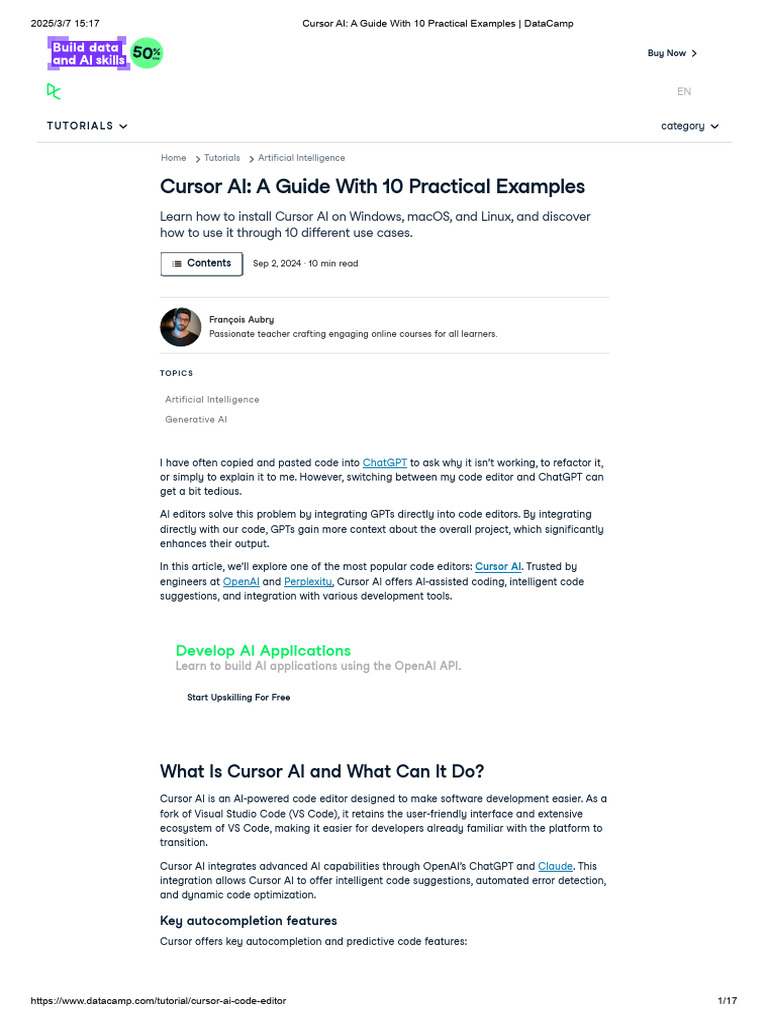 Cursor AI入门指南 | PDF | Integrated Development Environment | Artificial ...