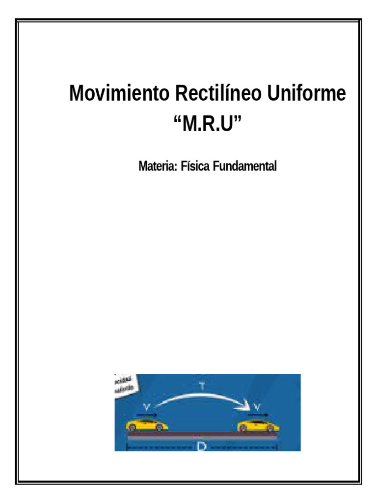 MRU_fifu | PDF | Velocidad | Aceleración