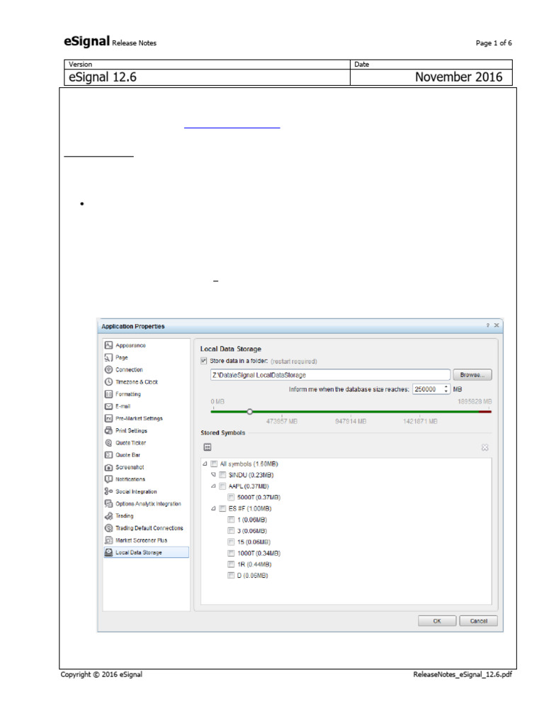 Esignal 12 - 6 Release Notes | PDF | Computer Engineering | Computing