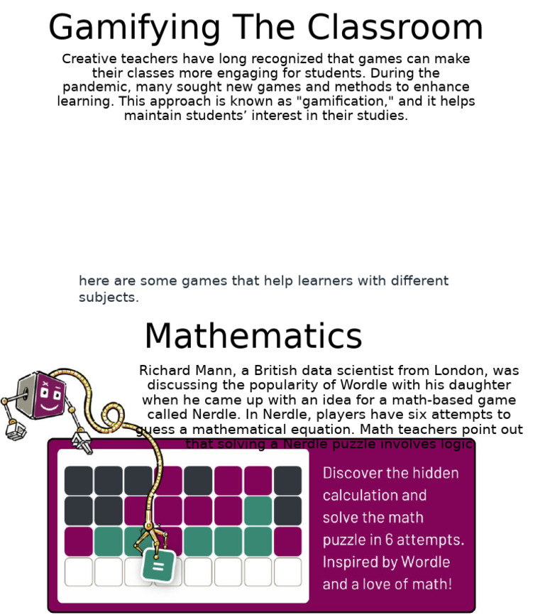 Gamifying the Classroom | PDF