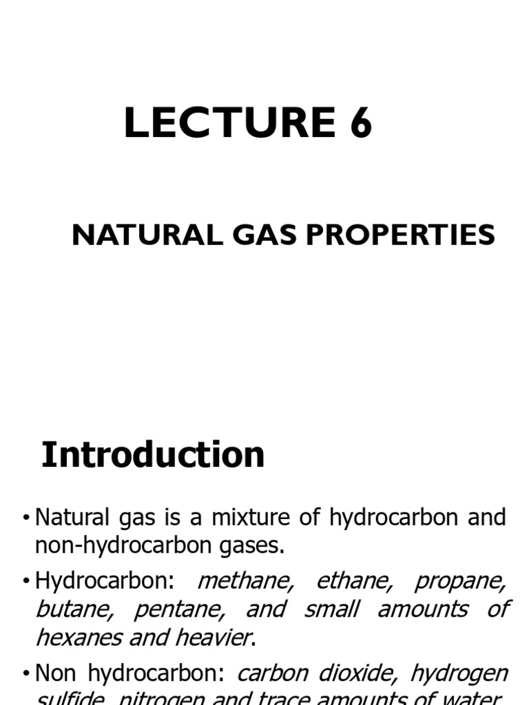 Natural Gas Properties Overview | PDF | Gases | Natural Gas
