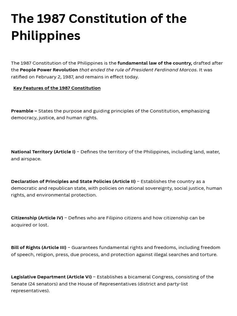 The 1987 Constitution of The Philippines - 20250325 - 110711 - 0000 ...