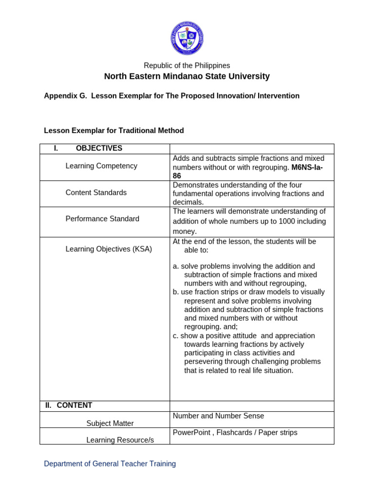 Lesson Exemplar James and Chenica | PDF | Educational Technology | Teachers