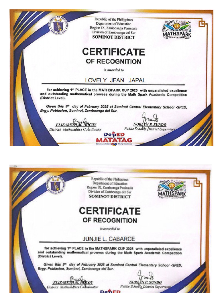 CERTIFICATION MATH SPARK | PDF