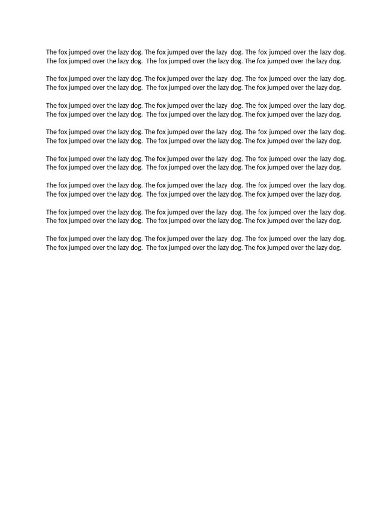 The Fox Jumped Over The Lazy Dog | PDF