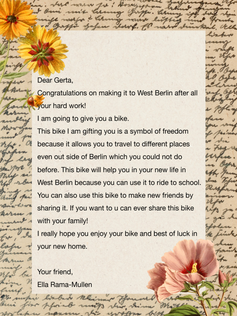 Gift of Freedom: A Bike for Gerta | PDF