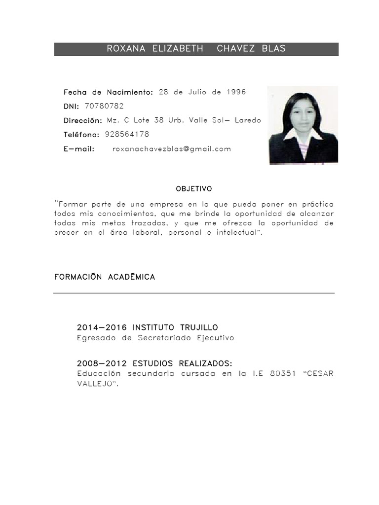 Curriculum Roxana CH PDF | PDF