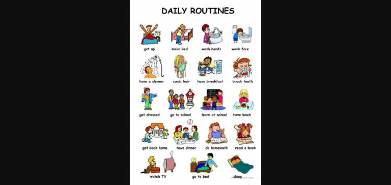 Daily Routines Graphic | PDF