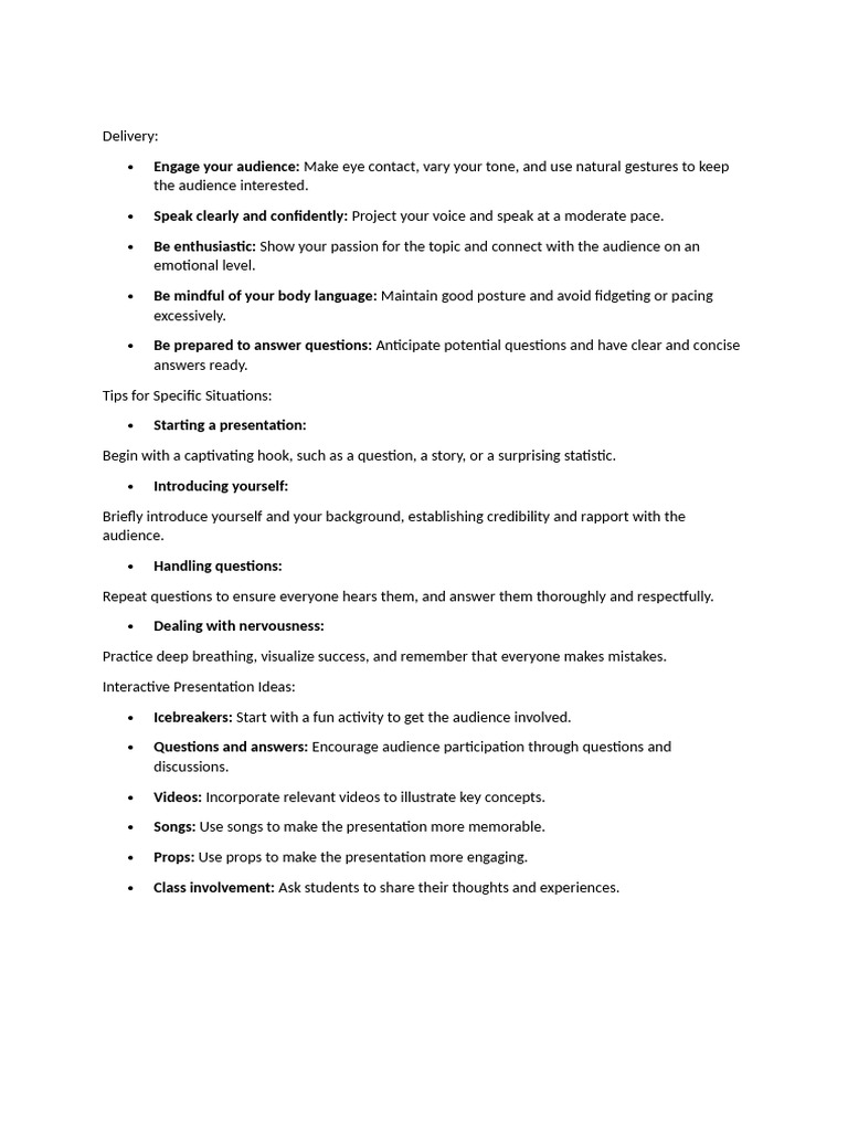 Effective Presentation Delivery Tips | PDF