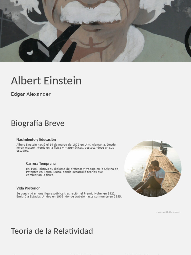 Biografía de Albert Einstein | PDF | Albert Einstein | Física