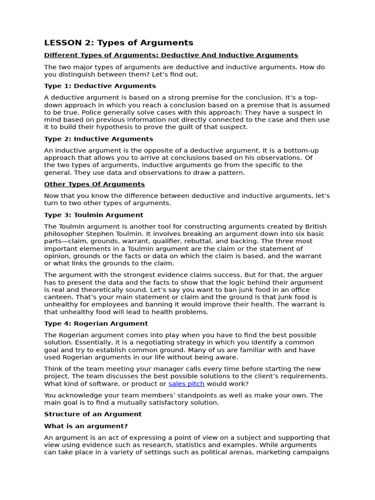 311202504553239380IEC 3 - Module 3-Lesson 2-Types of Arguments | PDF ...