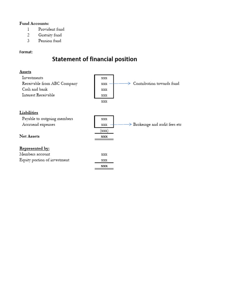 Provident Fund Financial Statement Format | PDF