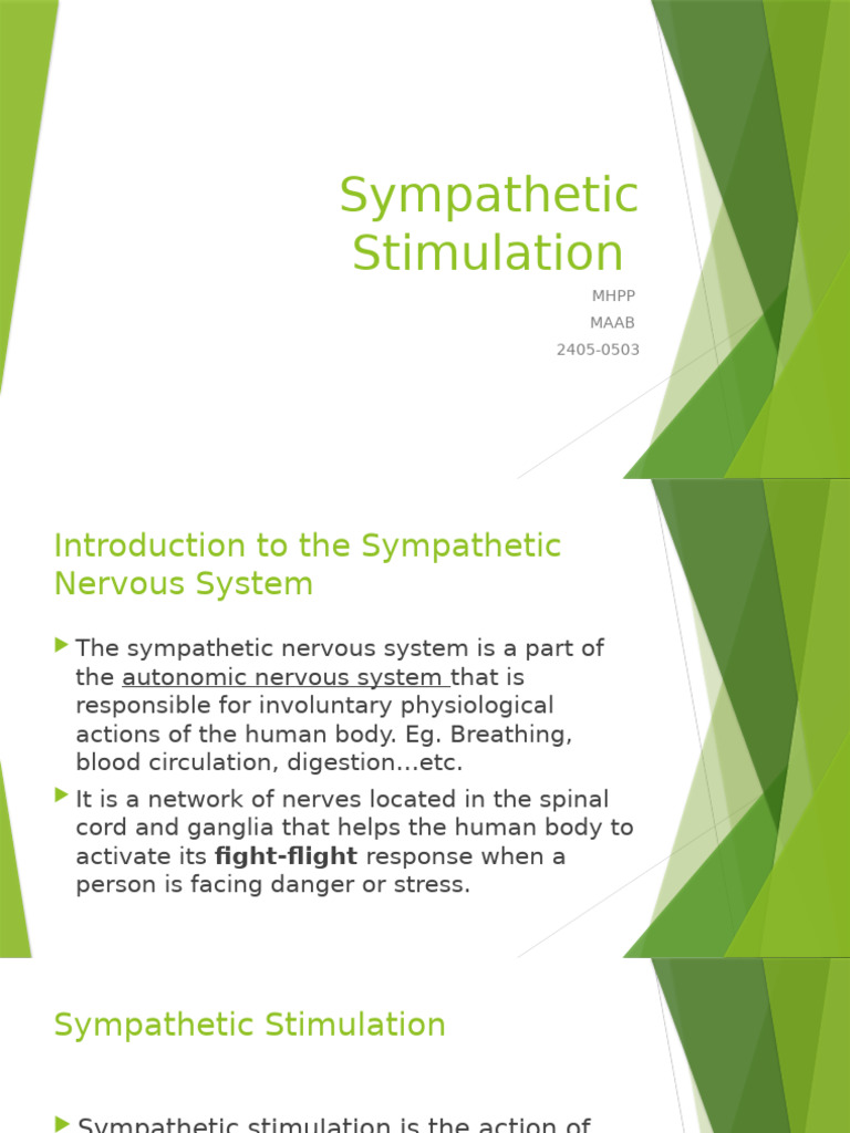 Sympathetic Stimulation | PDF