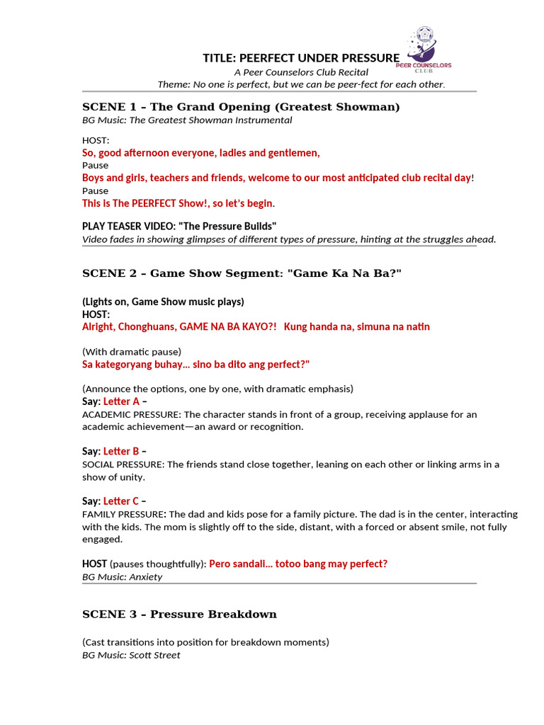 (2024-2025) Peer Counselor's Club Recital | PDF