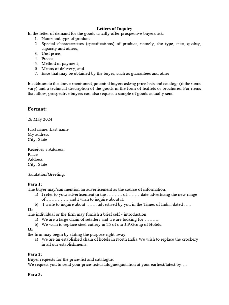 Formats and Examples (Letters, Notice and Agenda) | PDF