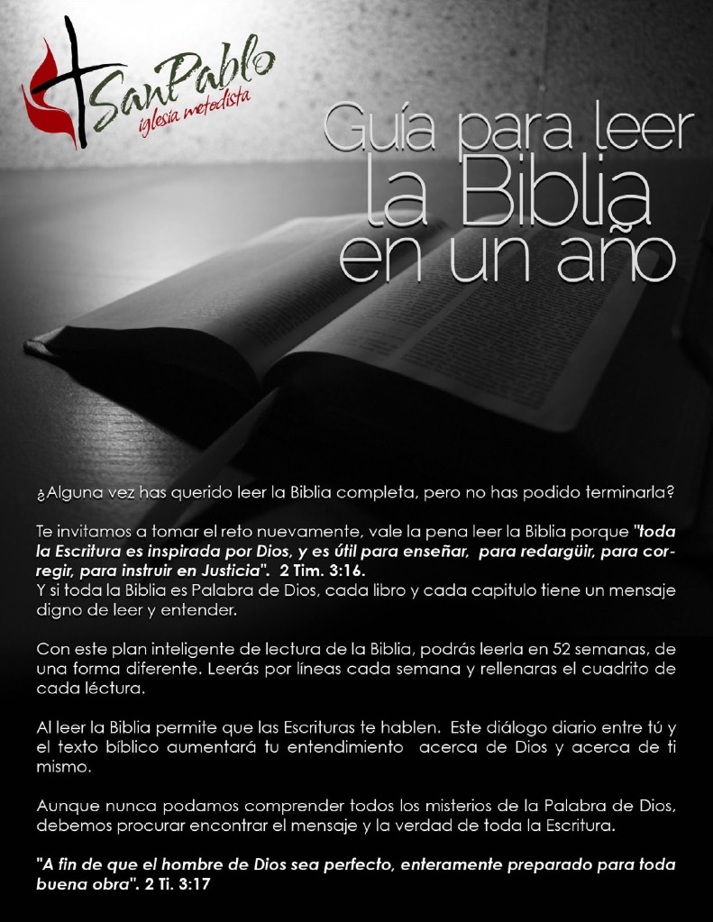Guía Para Leer La Biblia En Un Año Pdf