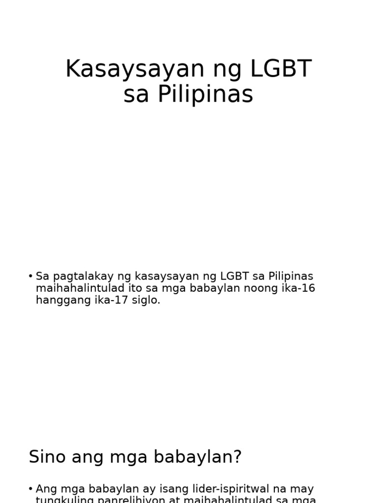 Kasaysayan NG LGBT Sa Pilipinas | PDF