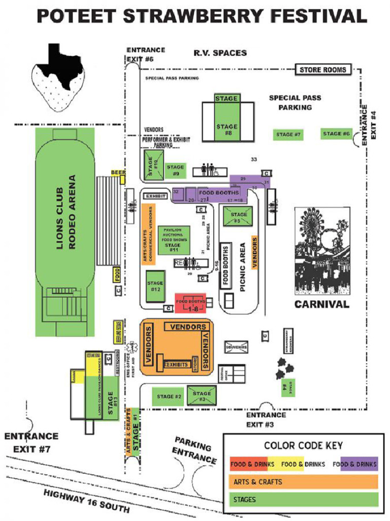 Poteet Strawberry Festival Map | PDF
