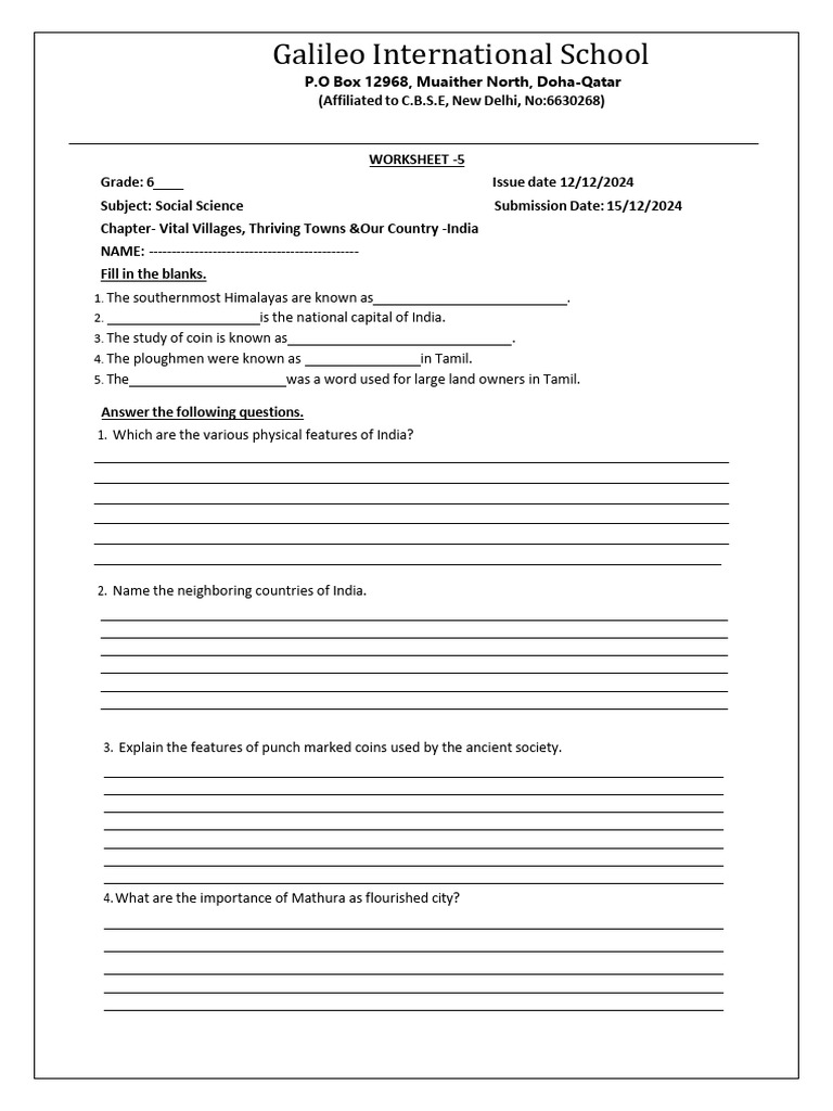 worksheet sst G6ABC new | PDF
