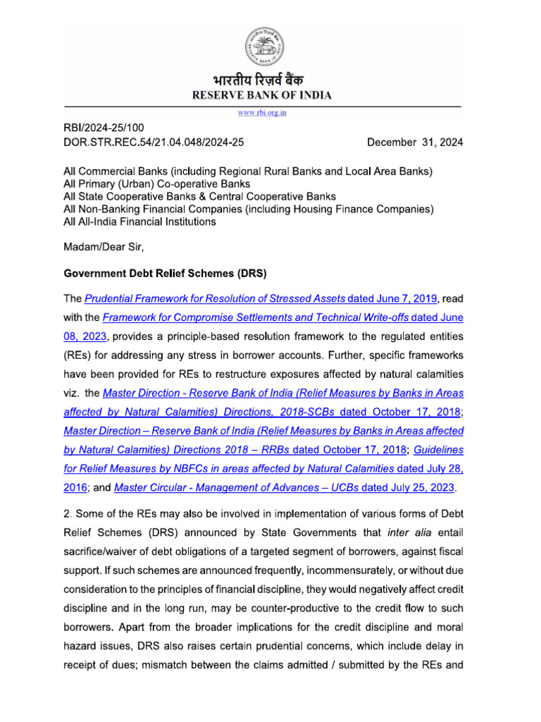 RBI Circular - 31122024 | PDF