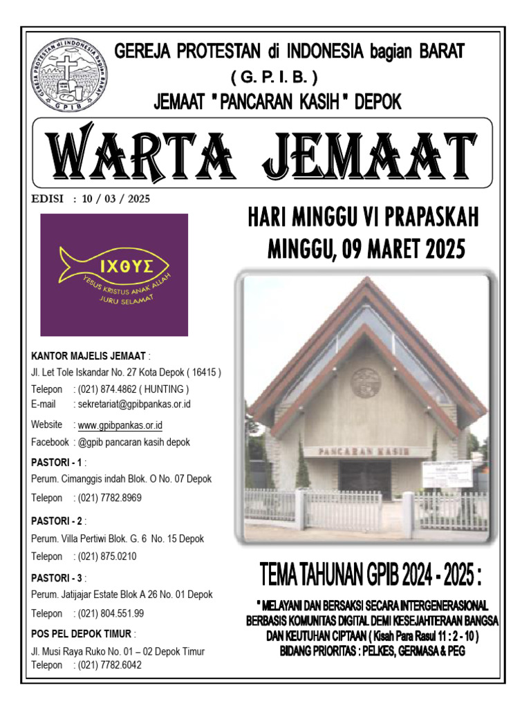 Simbol dan Makna Prapaskah GPIB | PDF