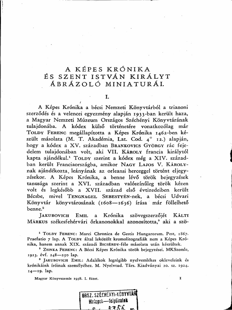 berkovits ilona - a képes krónika és szent istván királyt ábrázoló ...