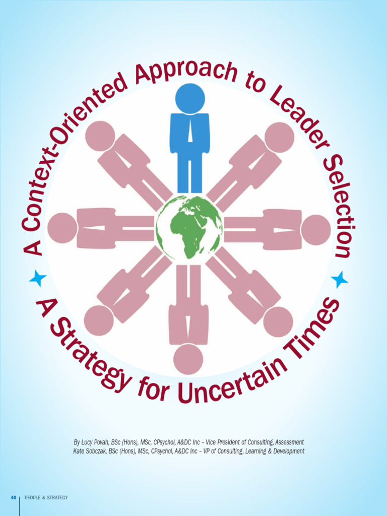 Context Based Leadership | PDF | Leadership | Emotional Intelligence